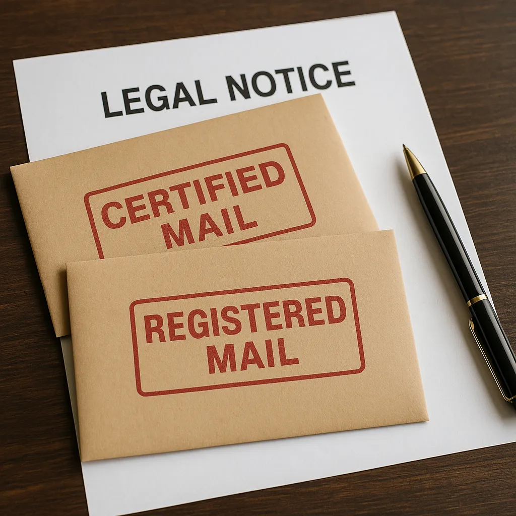 Certified vs Registered Mail for Legal Notices (2025 Guide)