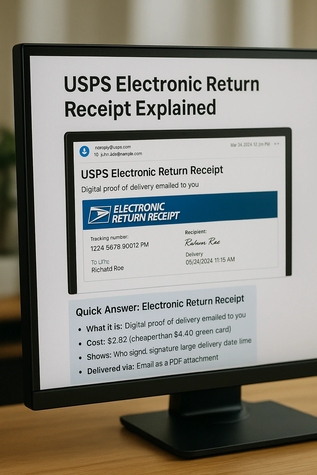 USPS Electronic Return Receipt Explained: Cost, How It Works & Comparison