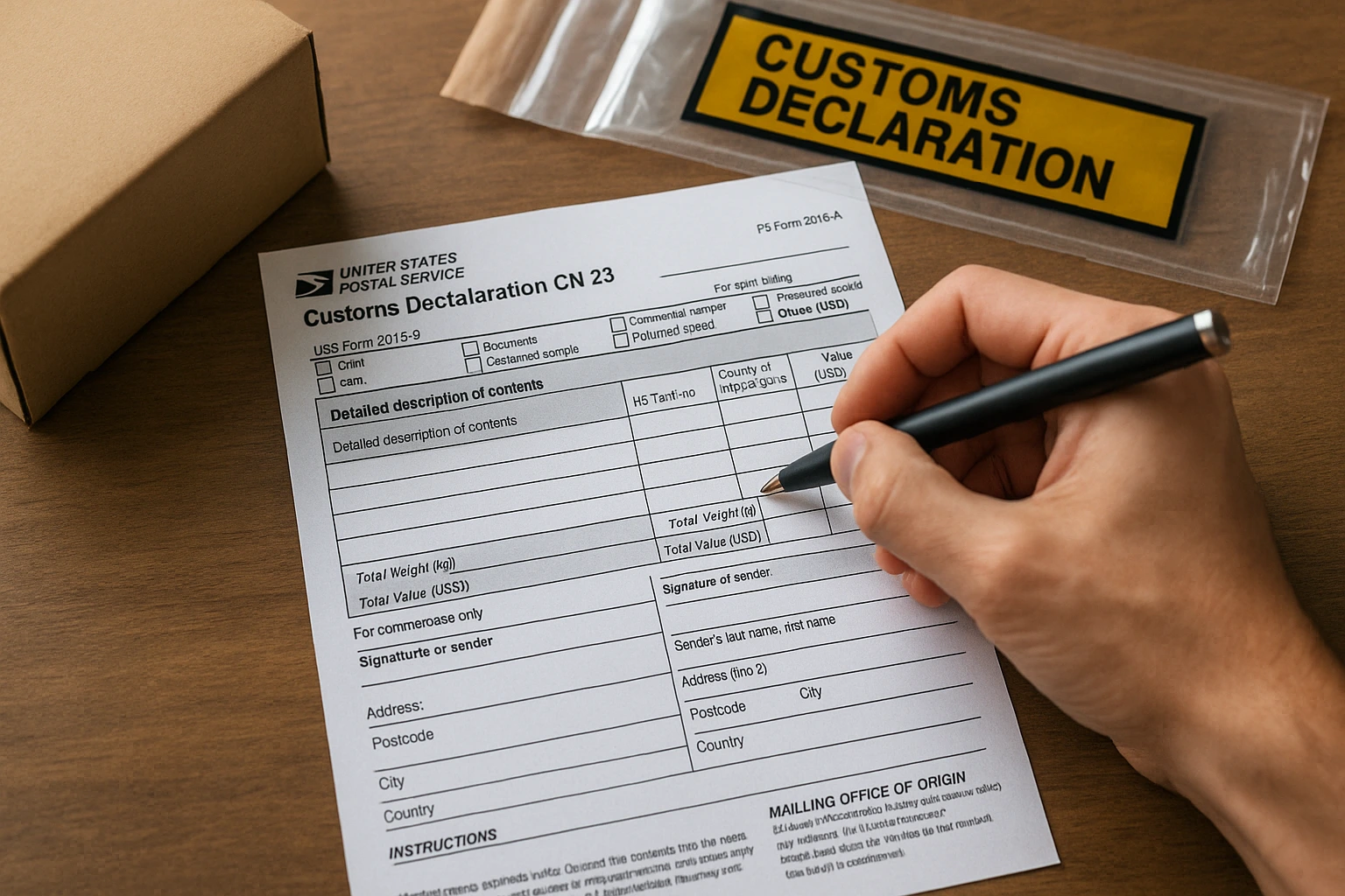 USPS PS Form 2976-A (CN 23) Customs Declaration Guide in 2025